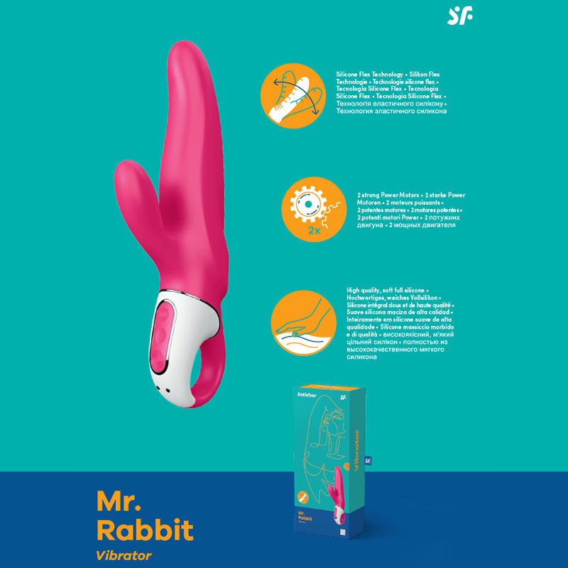 Satisfyer Vibes - Mister Rabbit - Pink USB Rechargeable Rabbit Vibrato – SIMPLY EROTIX