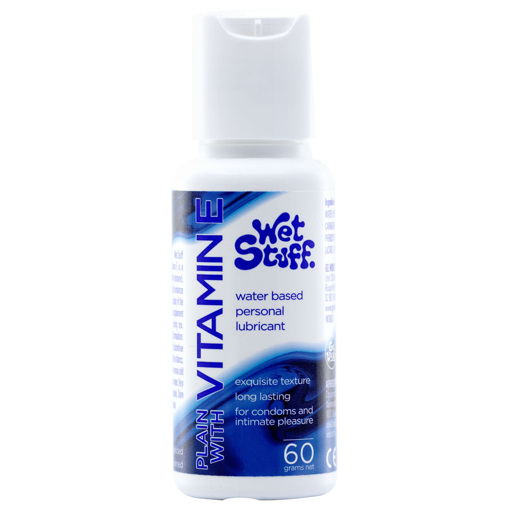 Wet Stuff Plain - 60g Bottle - Water Based Lubricant with Vitamin E ...