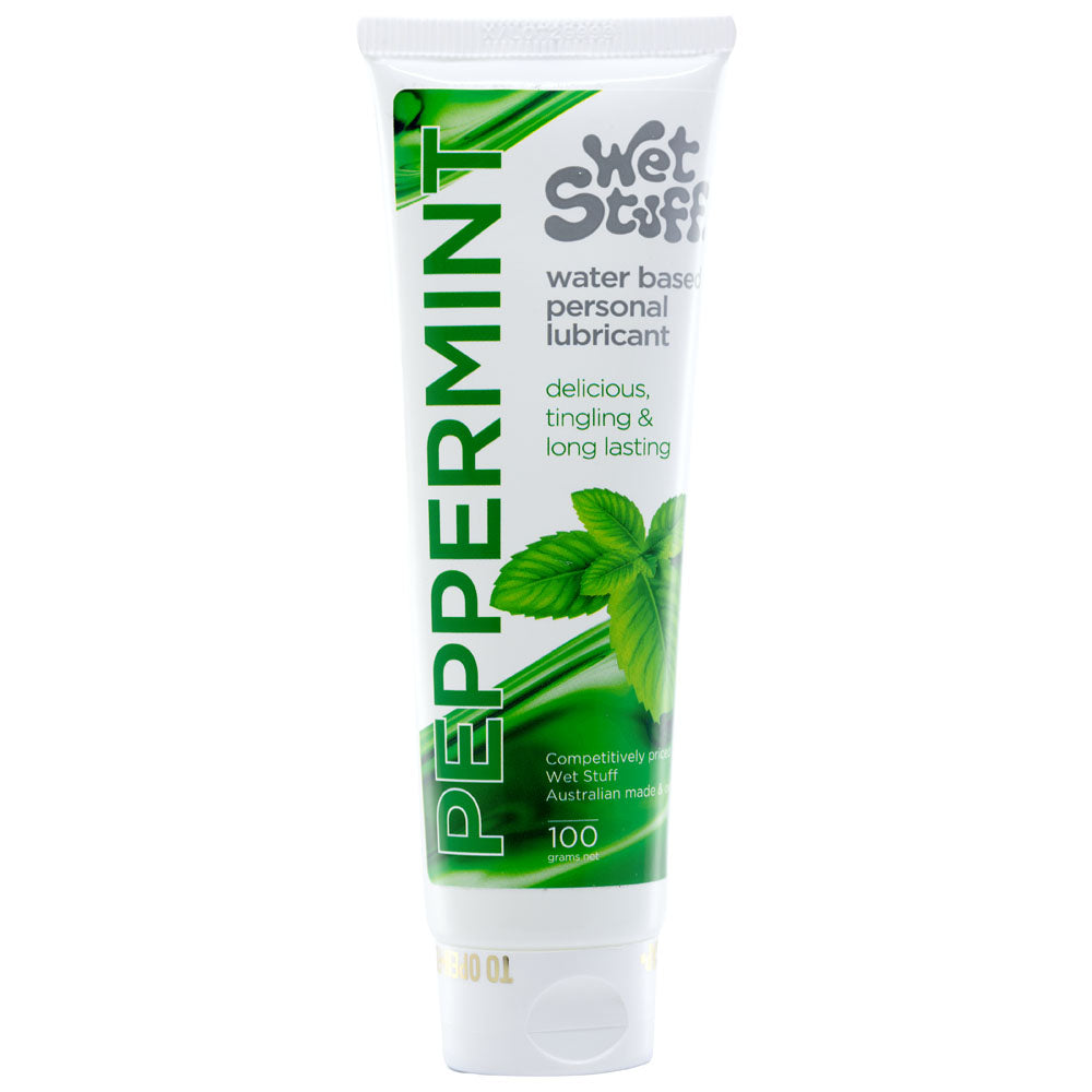 Wet Stuff Peppermint - 100g Tube - Peppermint Flavoured Water Based Lu ...