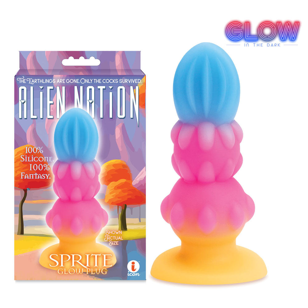 Alien Nation - Sprite - Glow in Dark Coloured 14 cm Fantasy Anal Plug ...