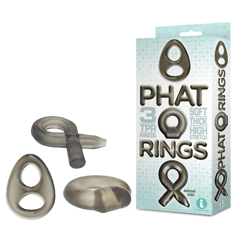 The 9's Phat Rings - Smoke Cock Rings - Set of 3 – SIMPLY EROTIX